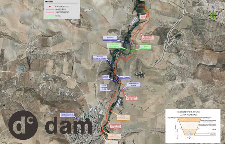 EDAR y colectores de Alhama de Granada (Granada) - DAM Consultores
